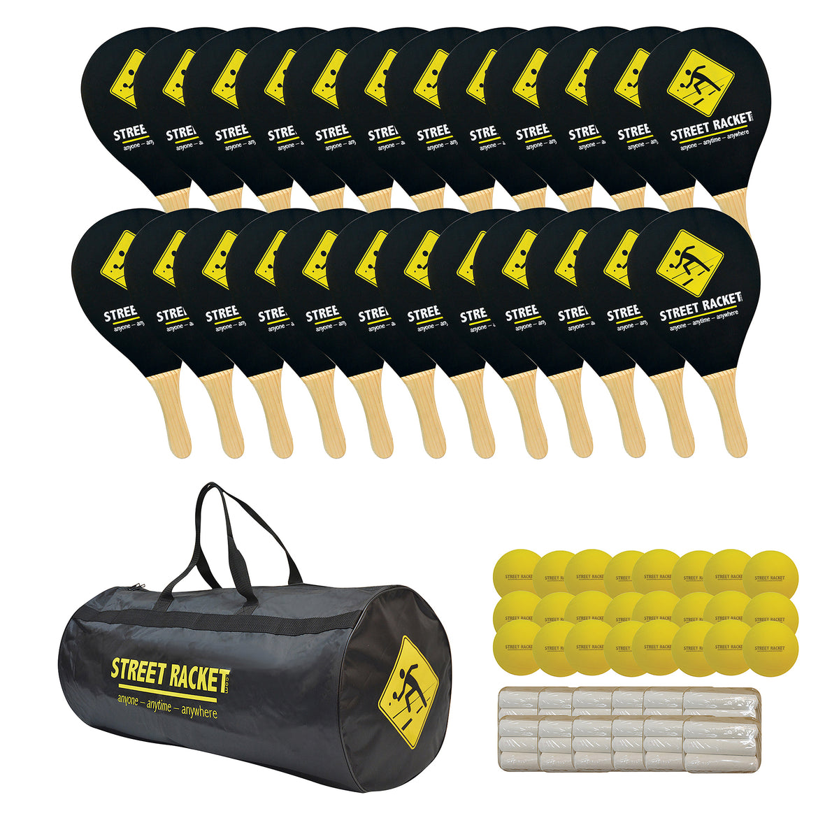 Schulset/Teamset «BLACK» (24x) – Street Racket Shop